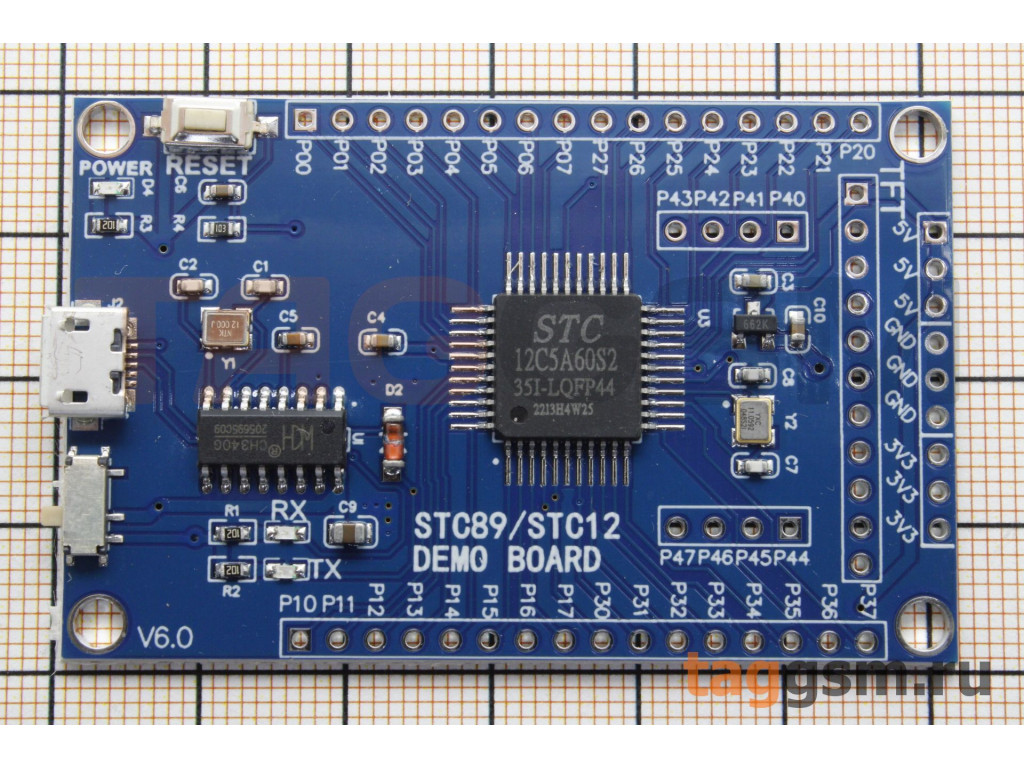 STC12C5A60S2+CH340G Отладочная плата STC89 / STC12
